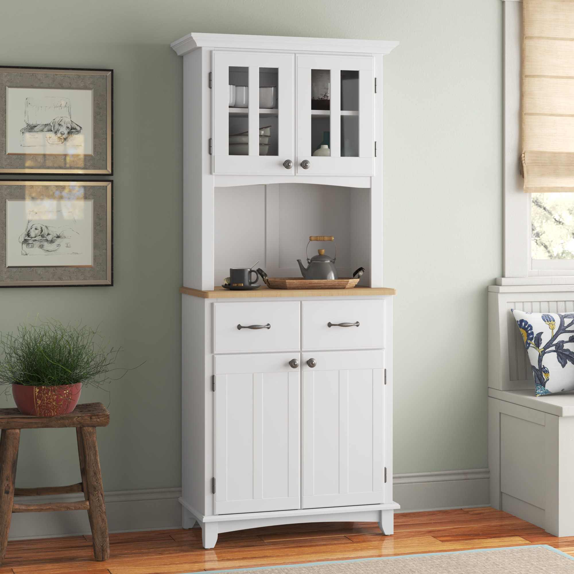 Andover Mills Presswood Dining Hutch Reviews Wayfair
